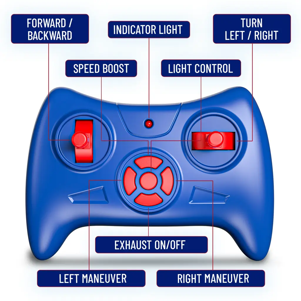 Mega Ranger App and Remote Control Car - Smoke Exhaust, 6 Wheel Drive ...