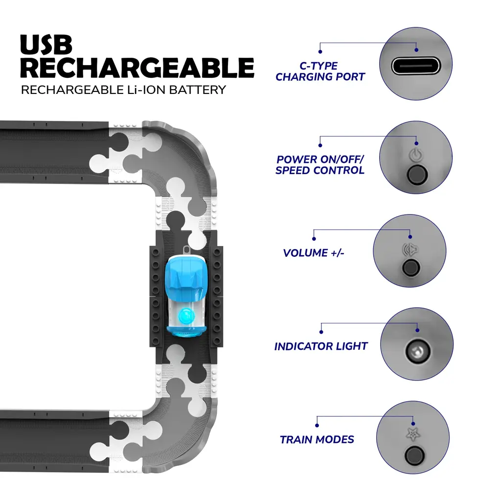 Track Town Train Set Learning and Engaging Toy