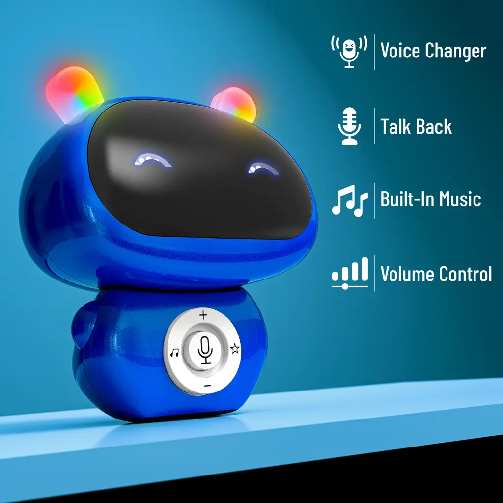 Mr. Robot Talk Back Toy for Kids - 3 Voice Changing Effects, Onboarded ...