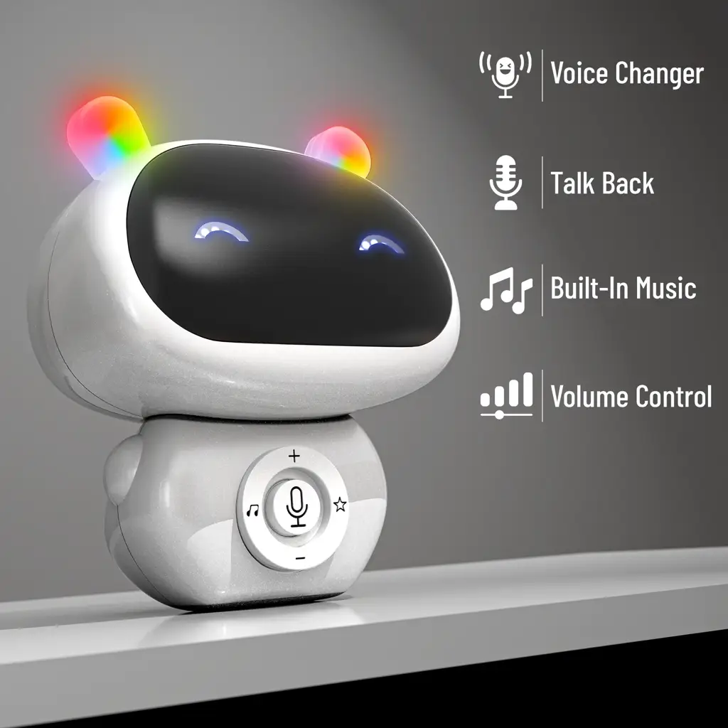 Mr. Robot Talk Back Toy for Kids - 3 Voice Changing Effects, Onboarded ...