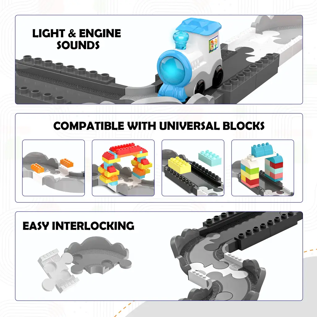 Track Town Train Set Learning and Engaging Toy
