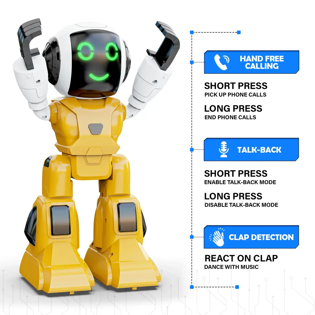 Moonwalker Walking and Talking Robot - In-Built Bluetooth Speaker, Clap ...