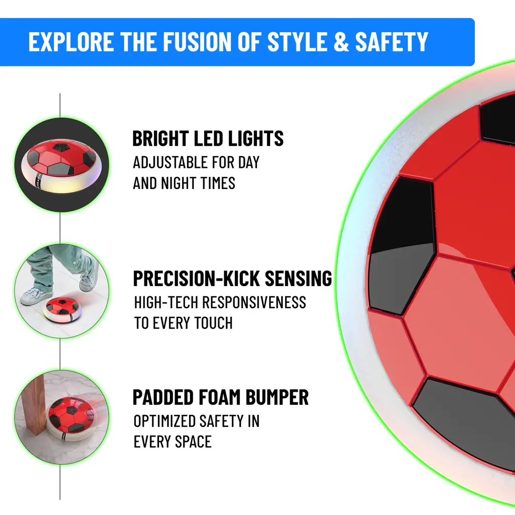Hover Air football Toy for kids - Up to 1 Hours Play Time, Holds Up to ...