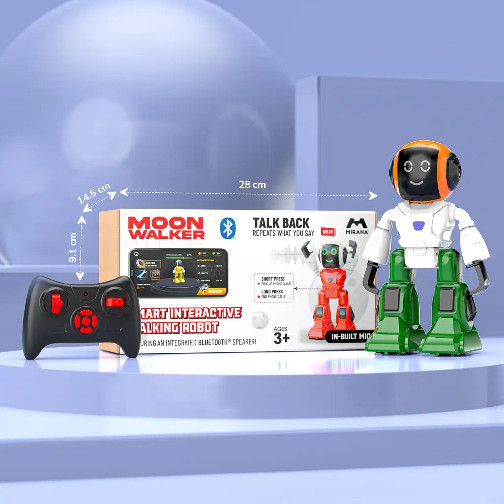 Moonwalker Walking and Talking Robot - In-Built Bluetooth Speaker, Clap ...