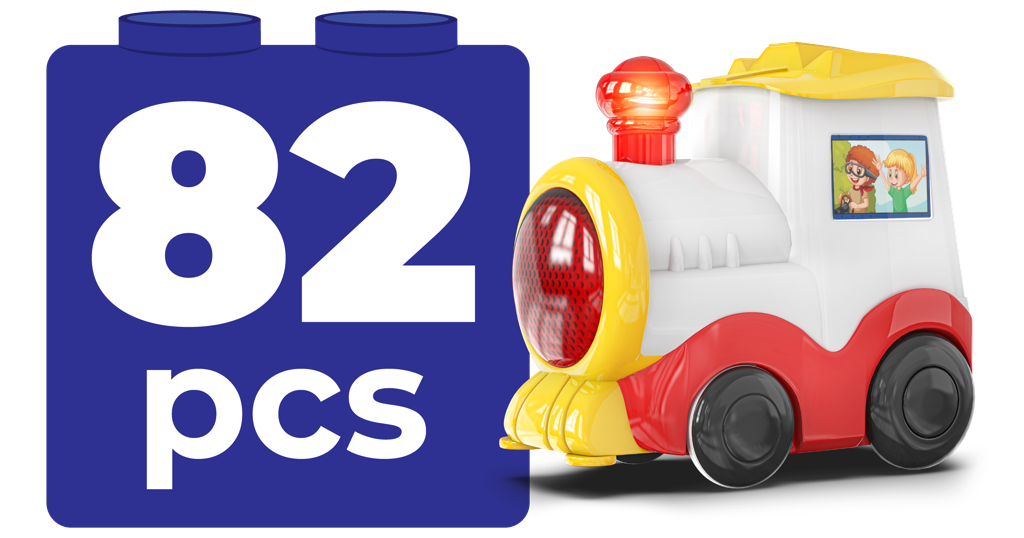 Block Rider Train Set Toy Track Layouts, Colorful & Multiple Track ...