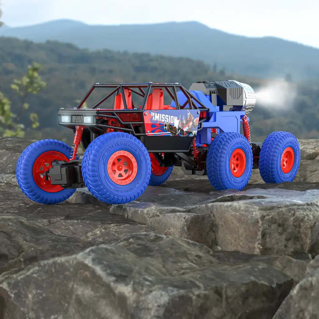 Mega Ranger App and Remote Control Car - Smoke Exhaust, 6 Wheel Drive ...